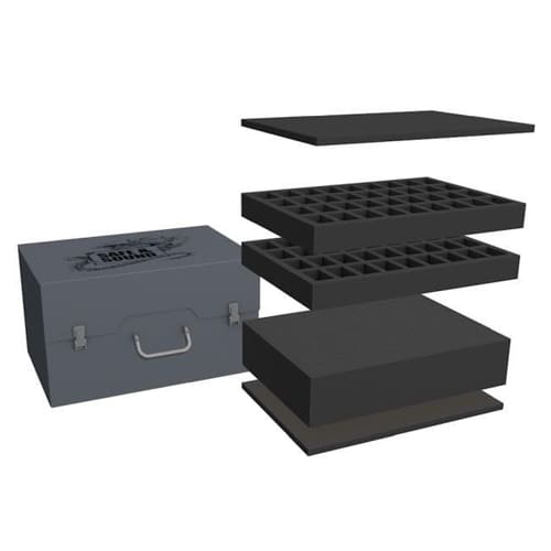 Army Pack for 72 minis on 32mm bases and 100mm deep raster foam tray ...