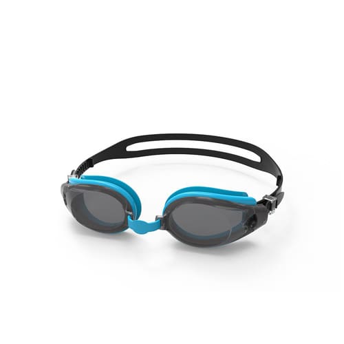 SwimTech Fusion Goggles: Black/Blue/Smoke - Adult - Smart Home - Zatu Home
